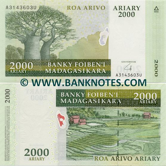 Madagascar 2000 Ariary 2008 - Malagasy Currency Bank Notes, Paper Money ...