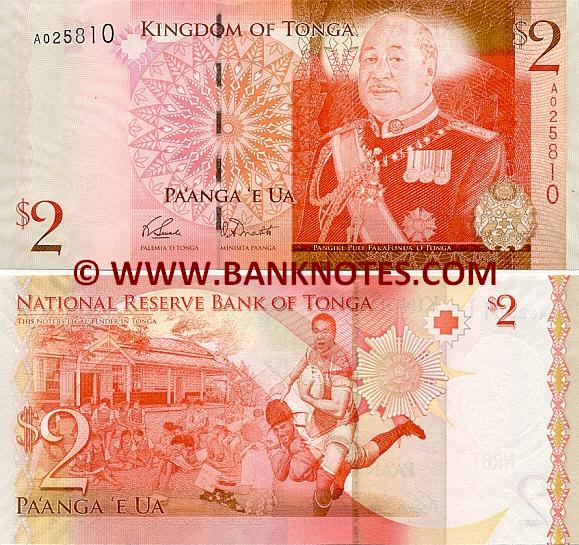 Tonga 2 Pa'anga 2009 - Tongan Currency Bank Notes, Paper Money, World ...