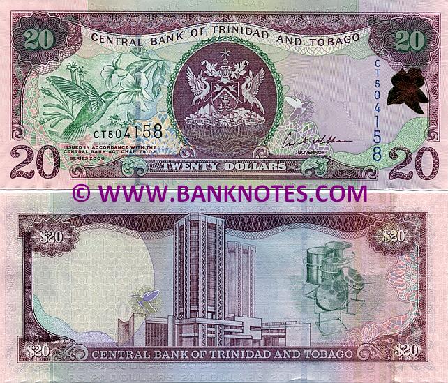 Trinidad & Tobago 20 Dollars 2006 - Trinidadian & Tobagan Currency Bank ...